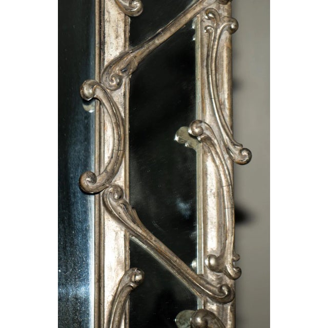 18th C Style Silver Giltwood Twig Mirror | Chairish