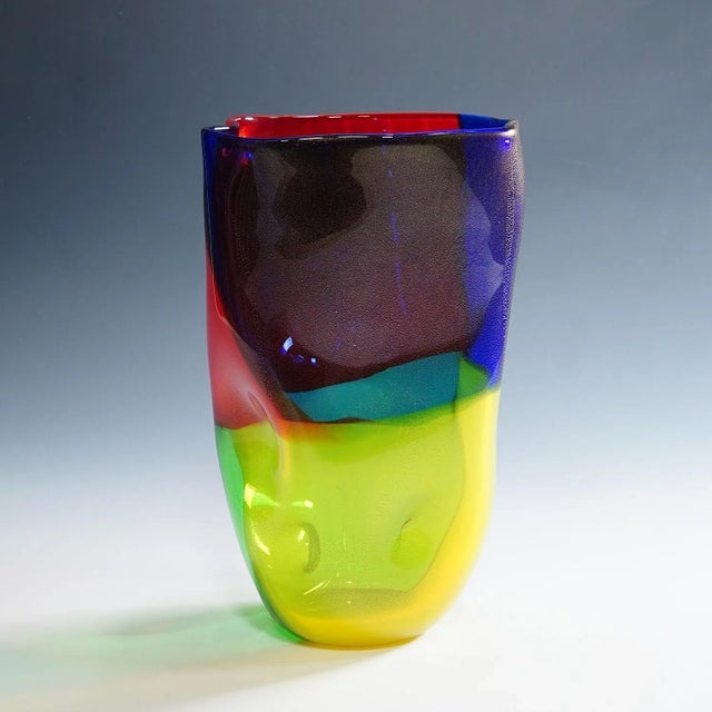 Vintage Art Glass Vase of the 4 Quarti Series by Seguso Viro | Chairish