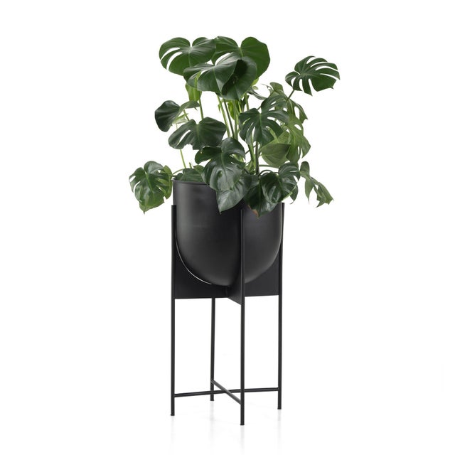 Elroy Planter - Satin Black | Chairish