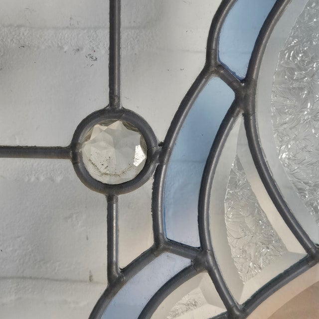 Large Glass Window Framed Architectural Salvage W/ Jewels | Chairish