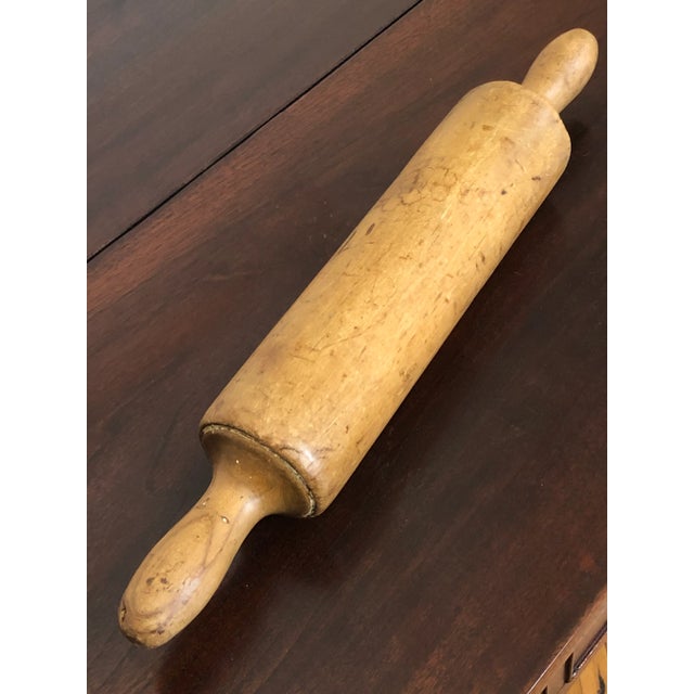 Primitive Early 19th Century Wood Rolling Pin | Chairish