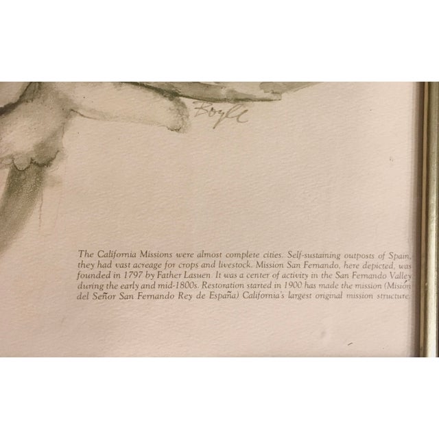 Set of 3 Framed Turn of the Century Historical Drawings Los Angeles ...