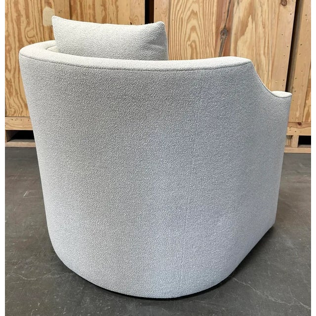 Tibor Wellington Gray Upholstered Wilson Swivel Chair From the Madeline ...