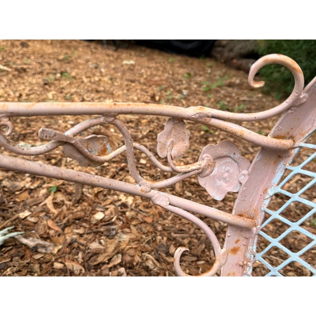 Vintage Woodard Chantilly Rose Wrought Iron Patio Table & Chairs - 3 ...