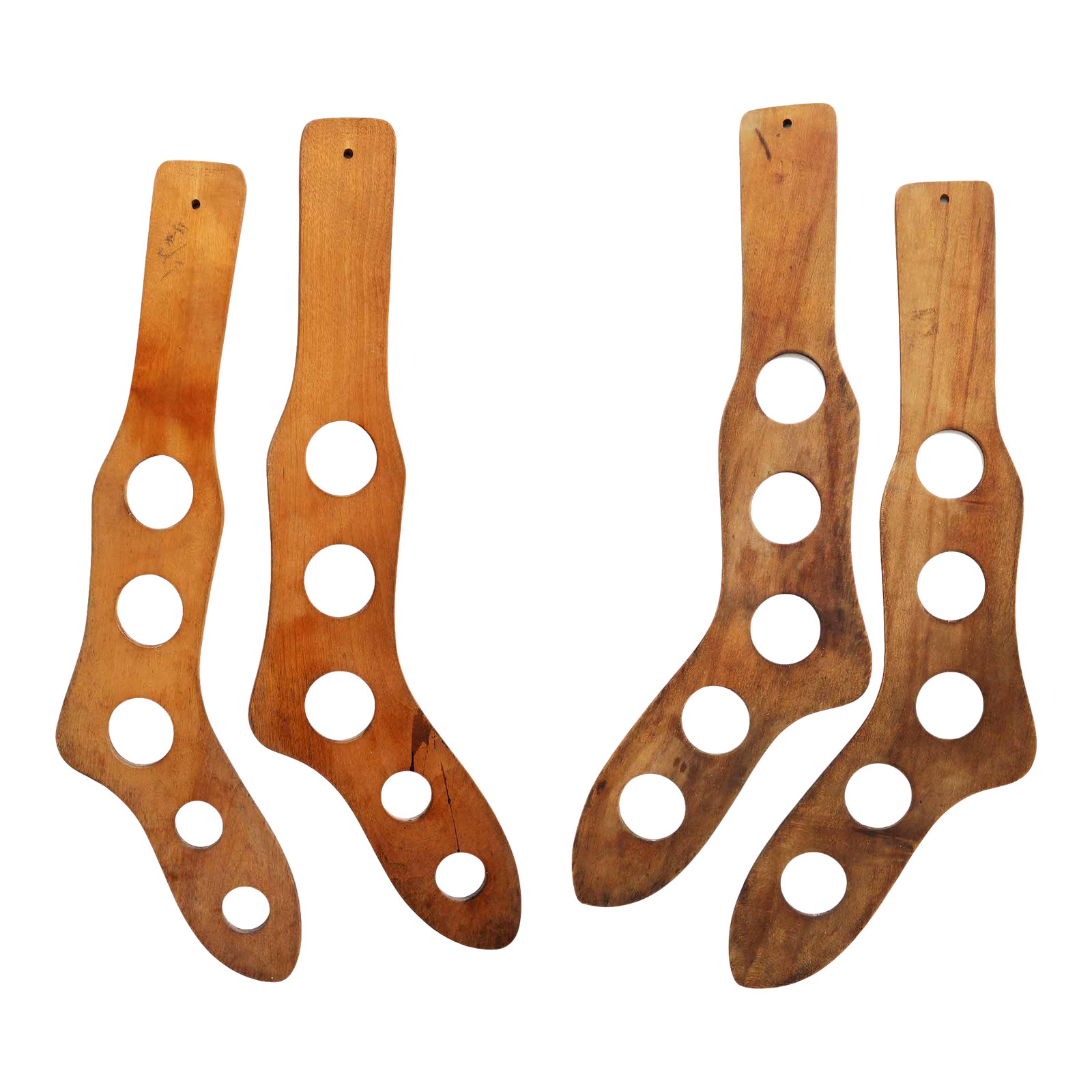 Mid 20th Century Wooden Sock Forms - Set of 4 | Chairish