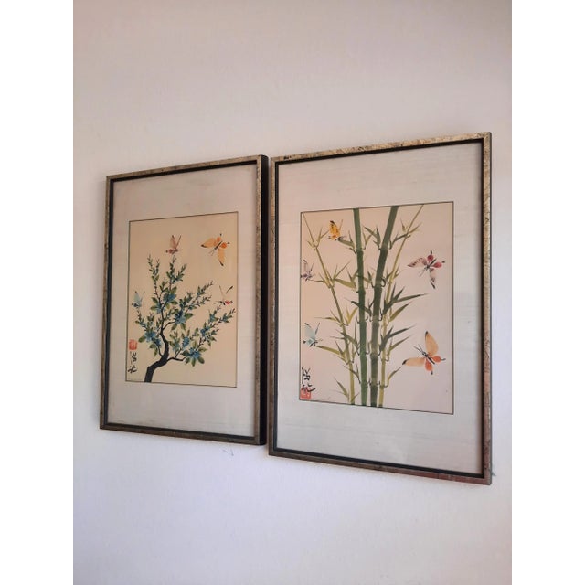 Vintage Pair Famed Johnson Lee Signed Watercolor World Renowned | Chairish