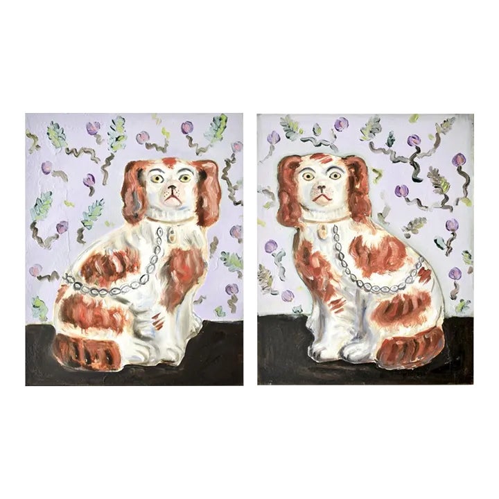 Crispin & Catherine the Staffordshire Spaniels Giclée Art Prints (8"x10") by Susannah Carson ...