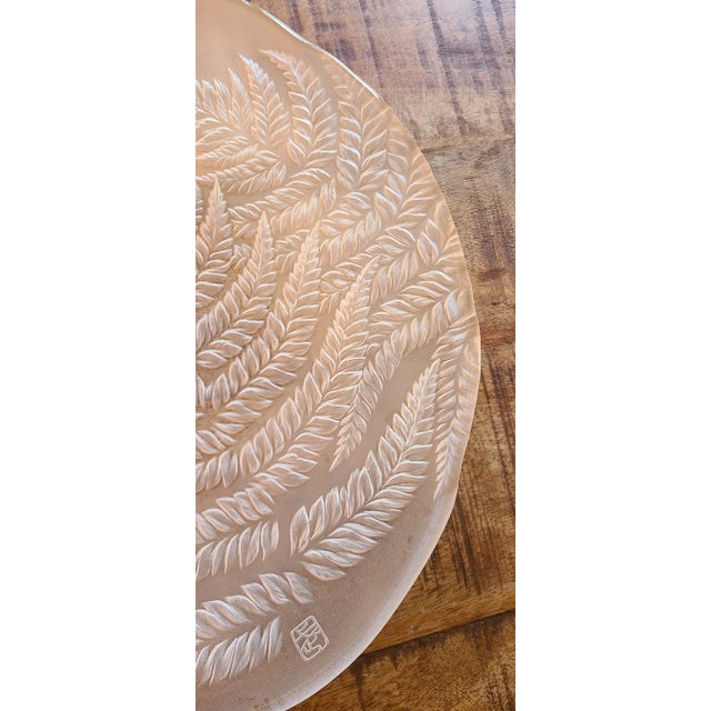 Vintage Mikasa Frosted Glass Fern Plate | Chairish