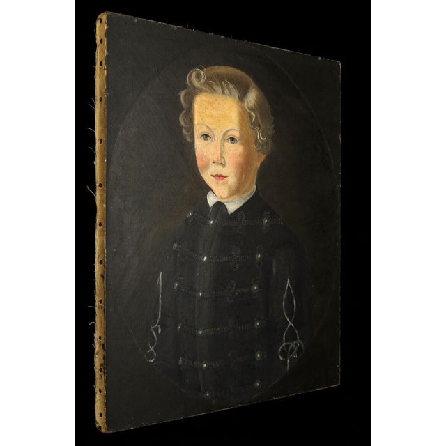 19th Century Antique Portrait of a Royal Child in a Red Cape Oil ...