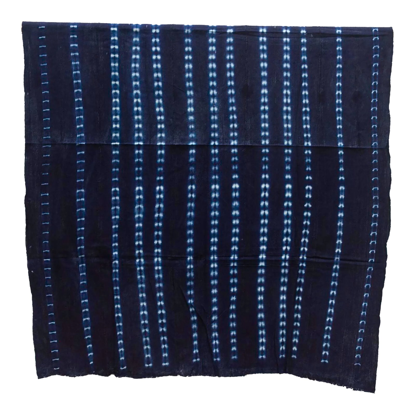 Dot Mirage Indigo Mud Cloth | Chairish
