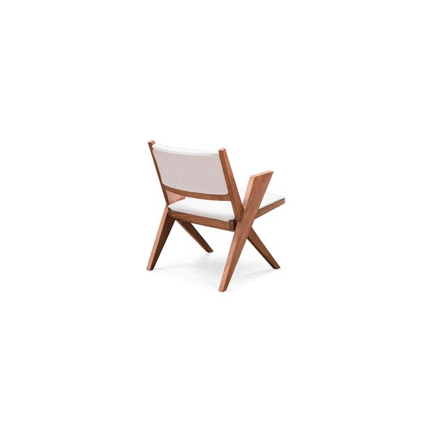 Vesta Clement White Linen Dining Chair | Chairish