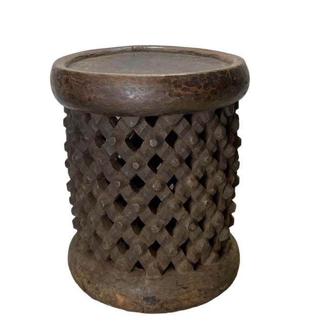 Old African Bamileke Spider Stool/Table 16" H | Chairish