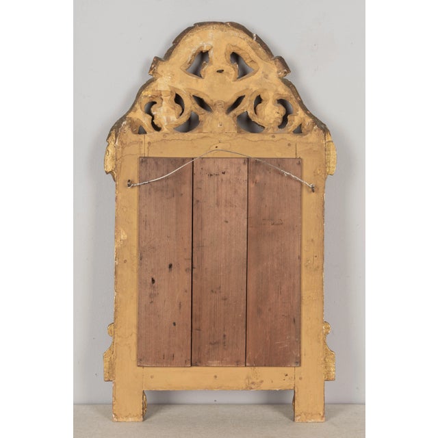 19th Century French Louis XVI Style Giltwood Bridal Mirror | Chairish