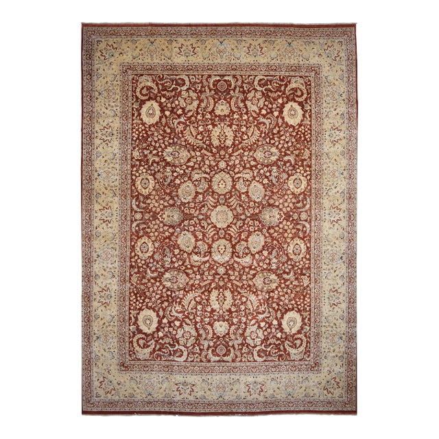 Persian Sultanabad Design Hand Knotted Rug- 14′9″ × 20′10″ | Chairish