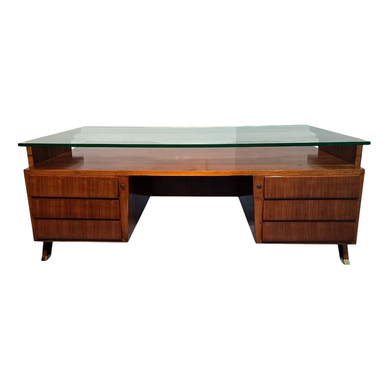 Mid-Century Modern Italian Presidential Executive Desk by Vittorio ...