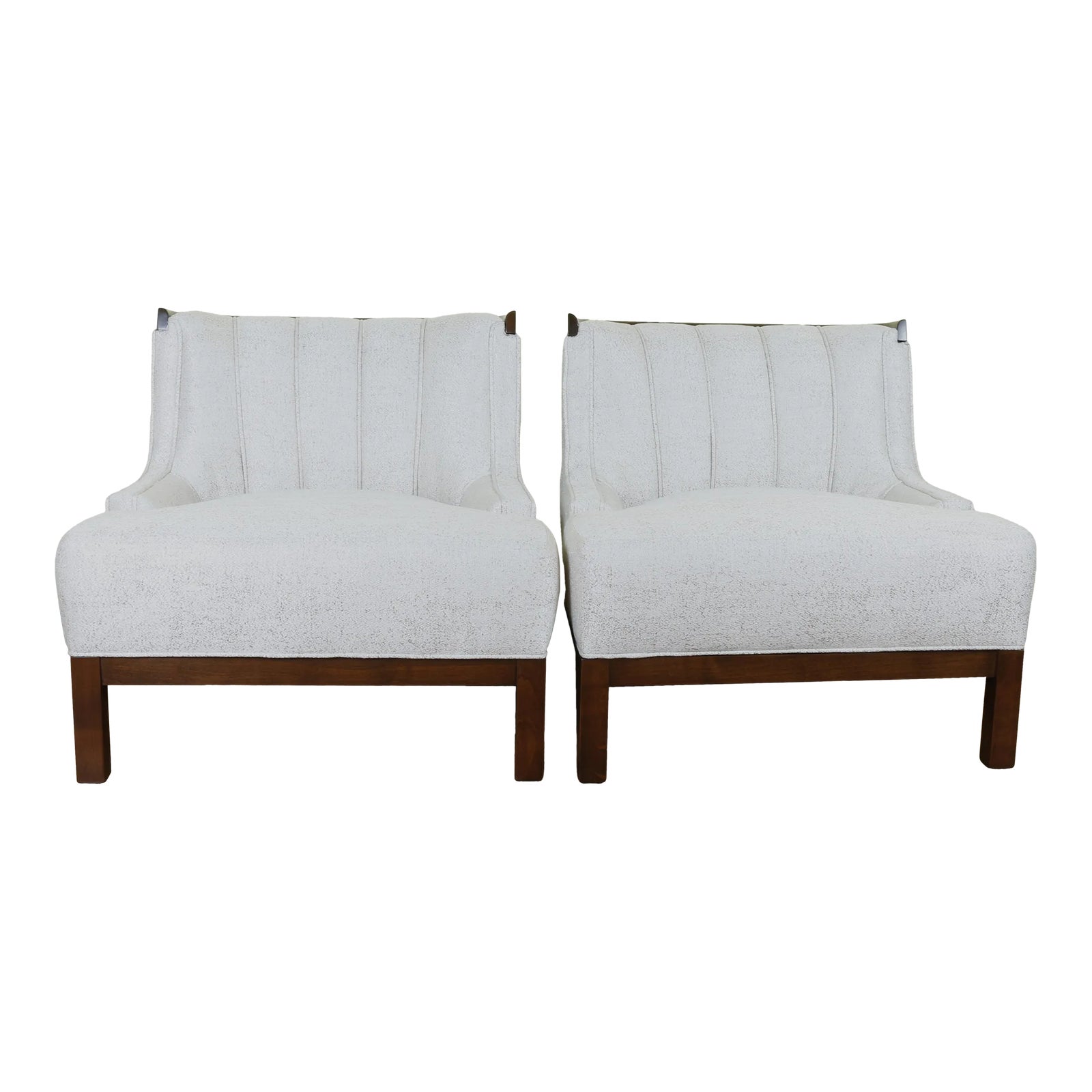 Pair of Hollywood Regency Club Chairs | Chairish