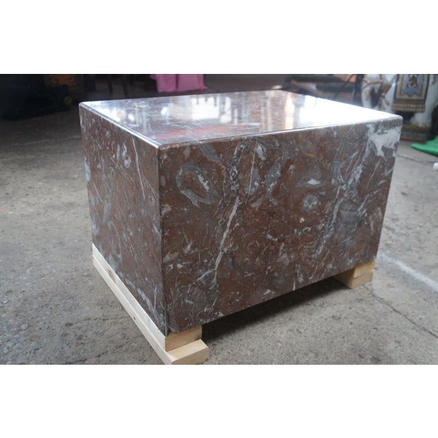 Vintage Heavy Marble Sculpture Display Plinth Statue Pedestal Base ...