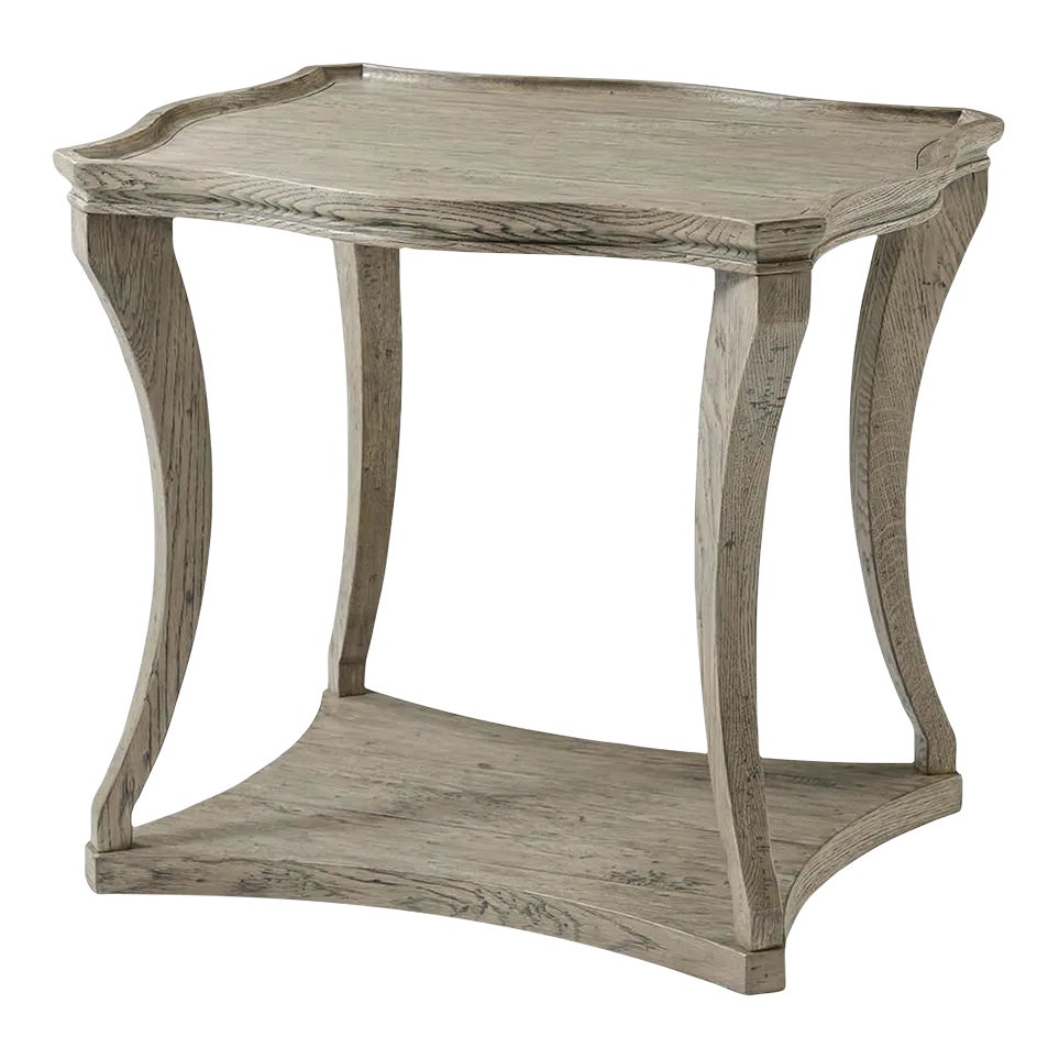 Gray Oak Side Table | Chairish