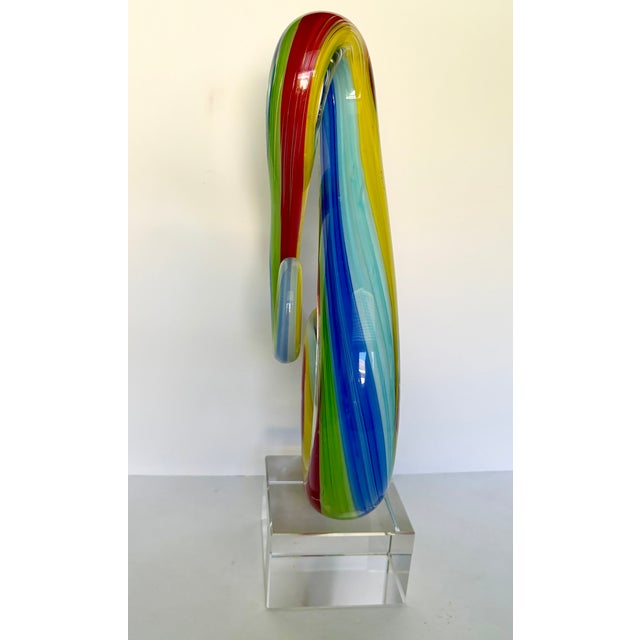 Late 20th Century Modern Abstract Glass Sculpture | Chairish