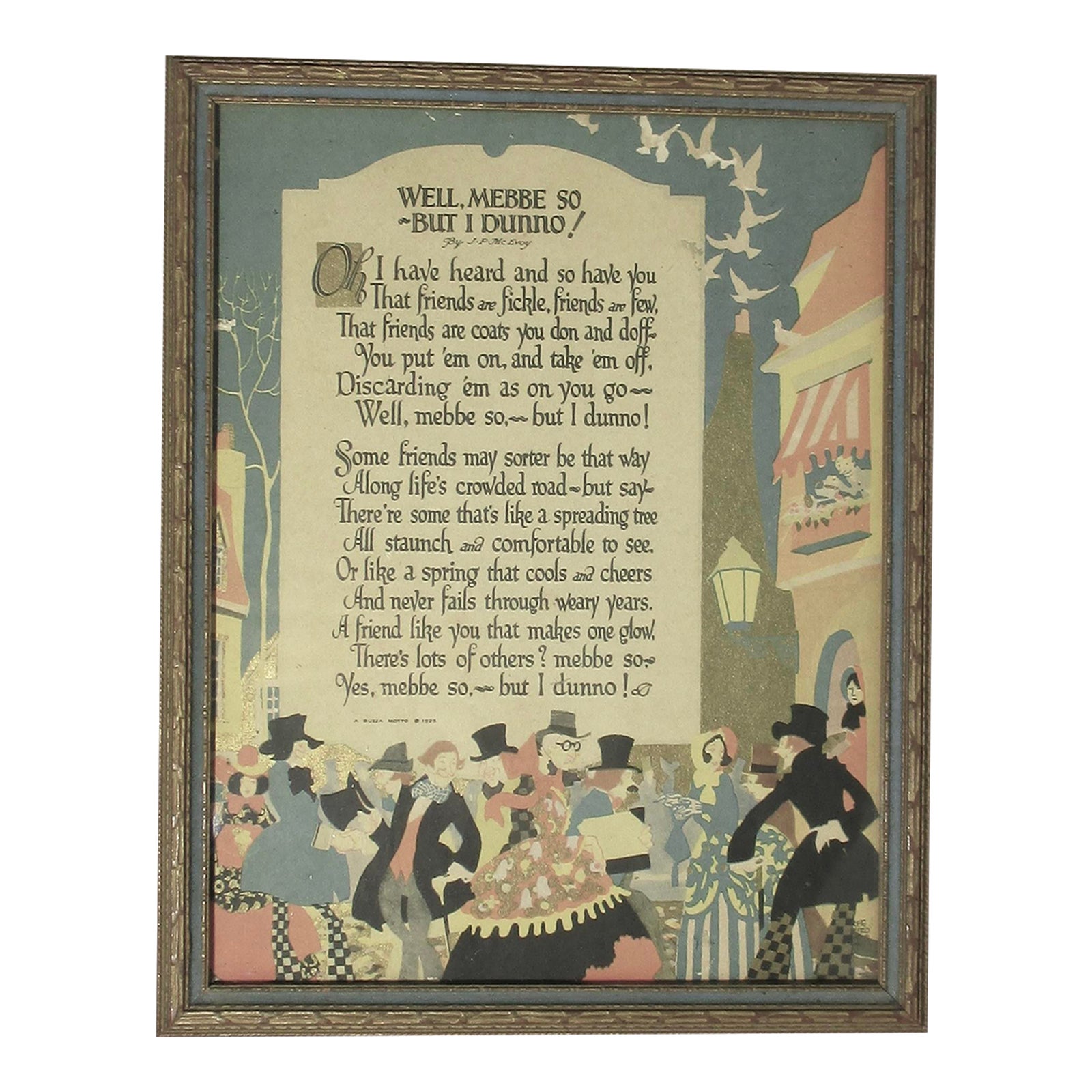 Art Deco Poetry Prints Circa 30s' | Chairish