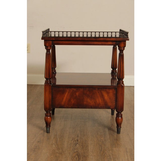 Hickory White Regency Style Mahogany Side Table | Chairish