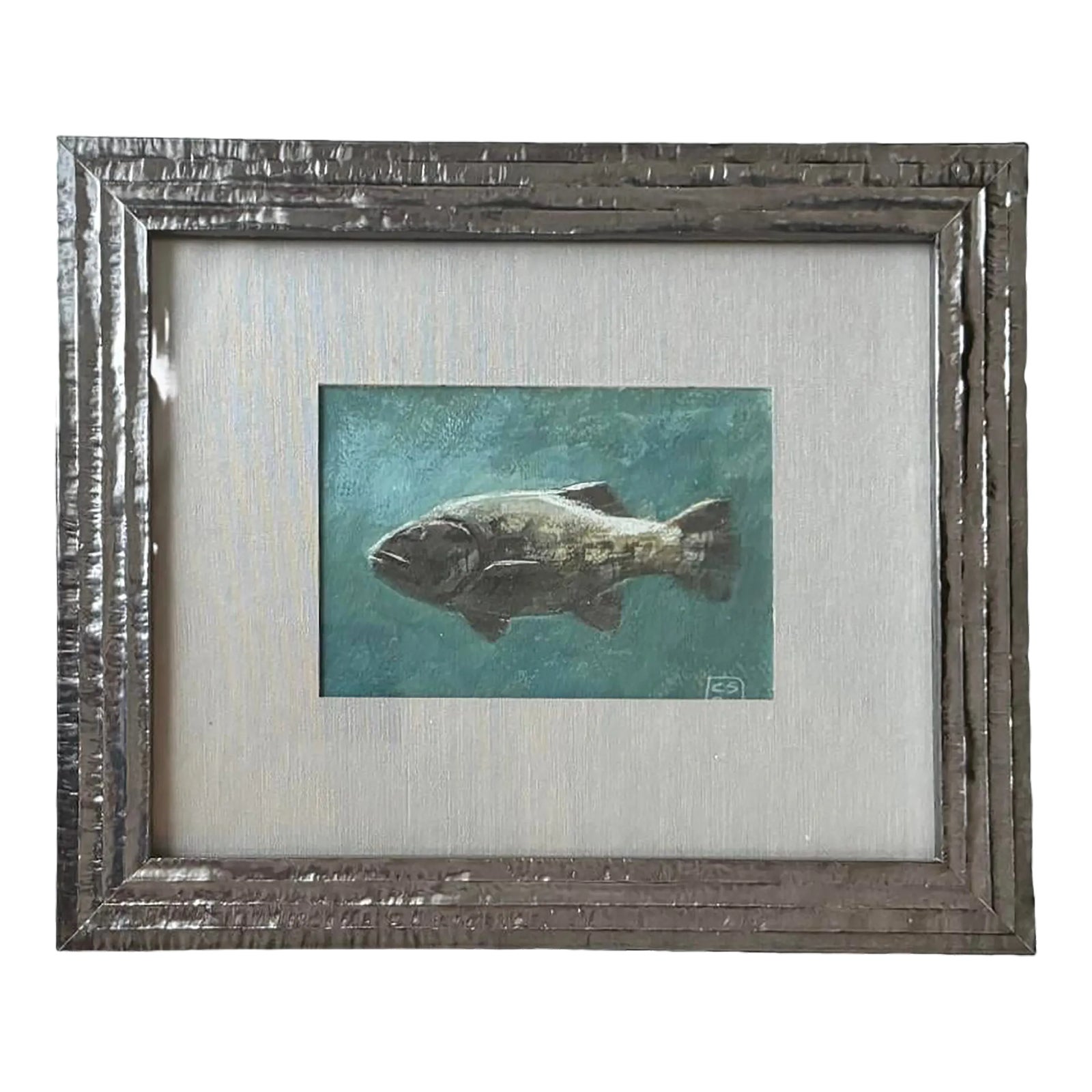 2024 Gouache Painting of a Fish, Framed | Chairish