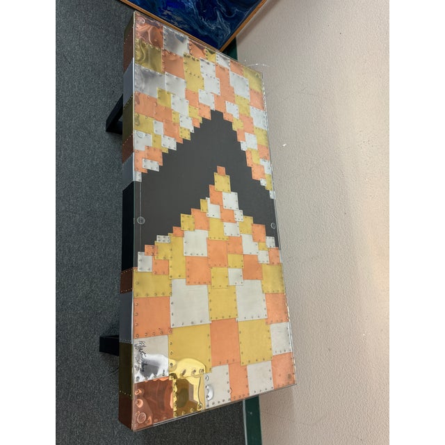 Peter Keresztury Artisan Made Metal Patchwork Coffee Table | Chairish