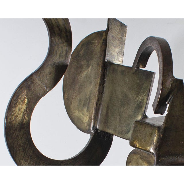 Robert Beaven Cubist Style Metal Sculpture of an Elephant | Chairish