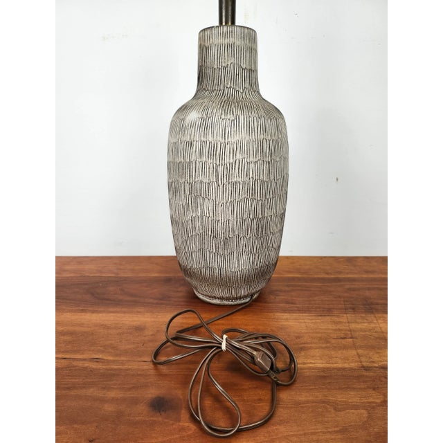 1950s Sgraffito by Lee Rosen for Design Technics Pottery Lamp | Chairish