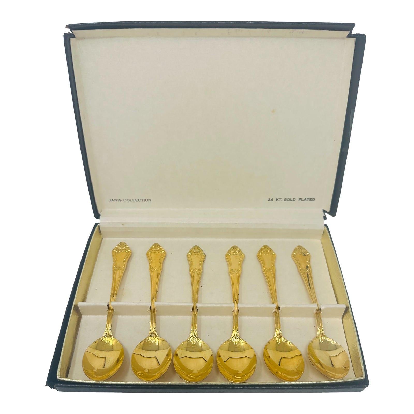 Vintage Janice Collection 24k Gold Plated Demitasse Spoons Made in ...