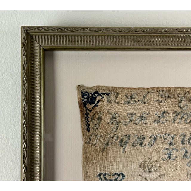Antique Alphabet Needlework Sampler, 1852 | Chairish