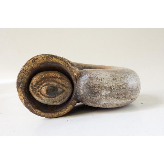 Abstract Ceramic Eye Sculpture | Chairish