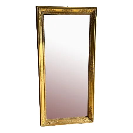 Rectangular Gilded Mirror, 19th Century | Chairish
