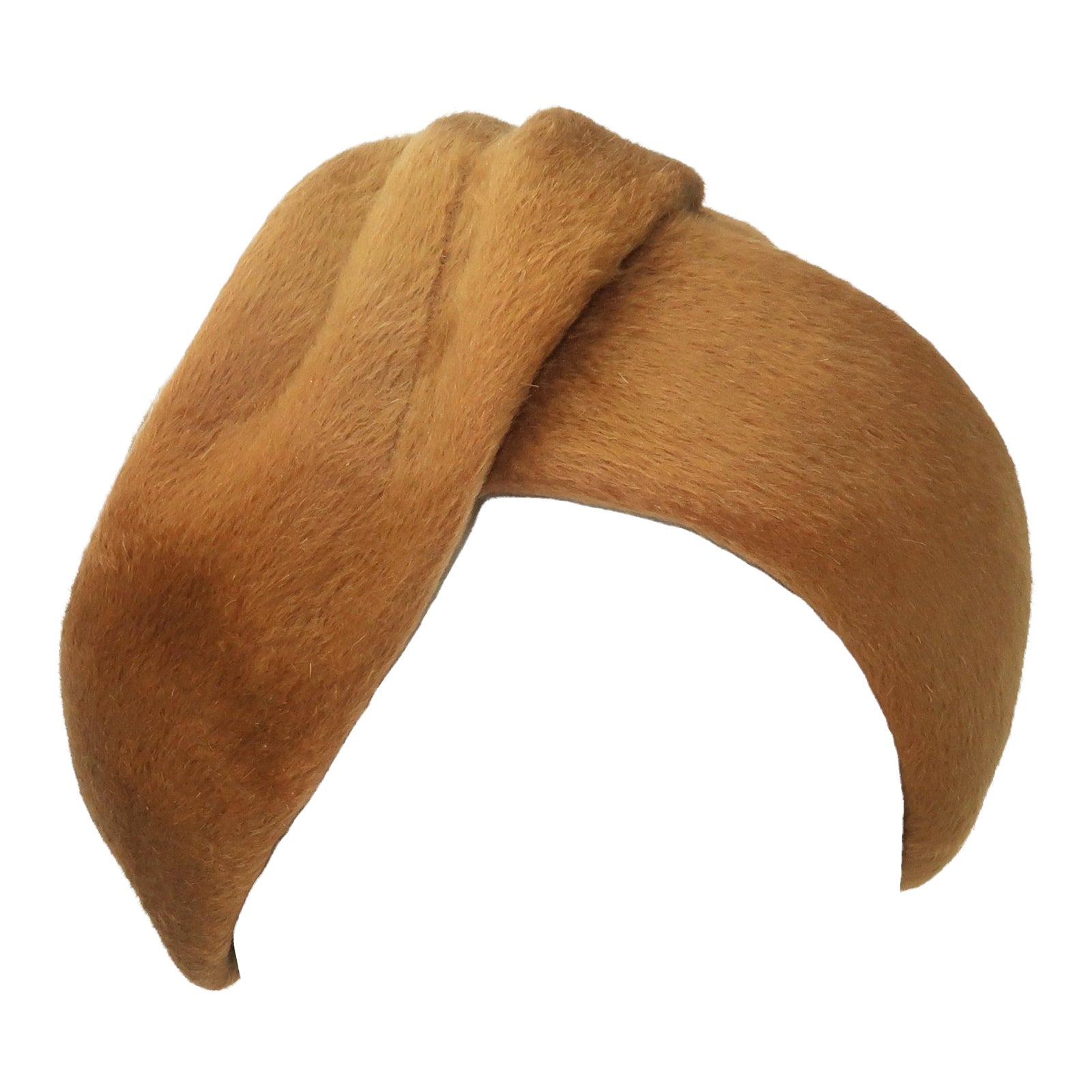 1960's Jean Patou French Turban Style Fur Felt Hat | Chairish