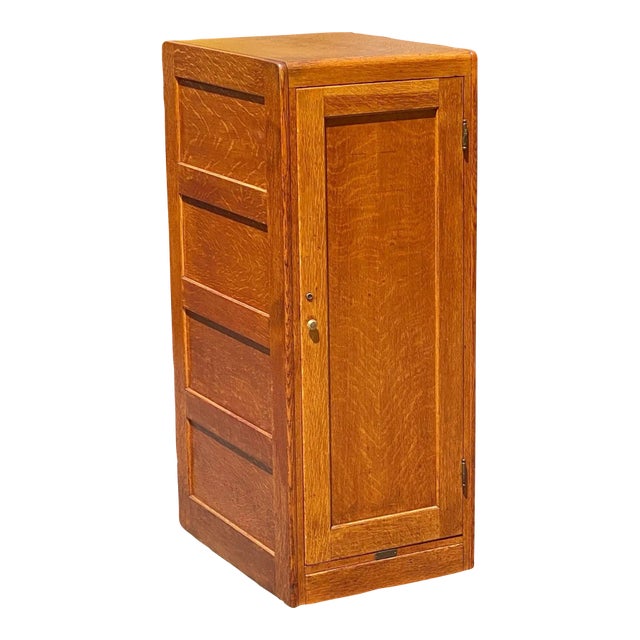 Early 20th Century Antique Arts & Crafts Tiger Oak Raised Panel Library ...