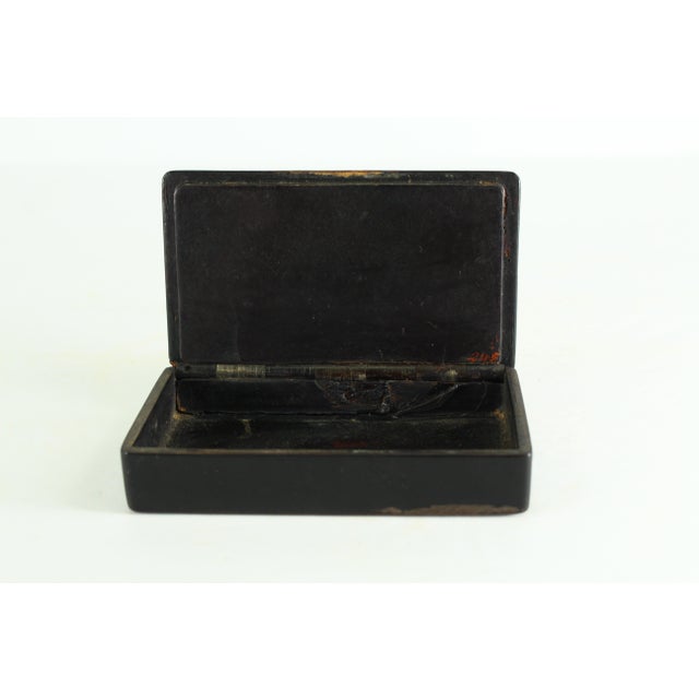 1800s Hand Painted Papier Mache Pastoral Romantic Scene Snuff Box ...