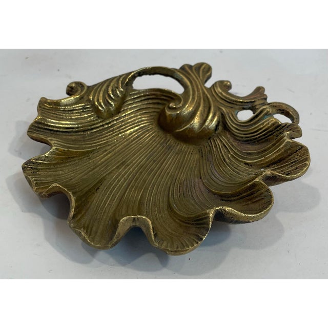 Vintage Brass Shell Shaped Trinket Dish | Chairish