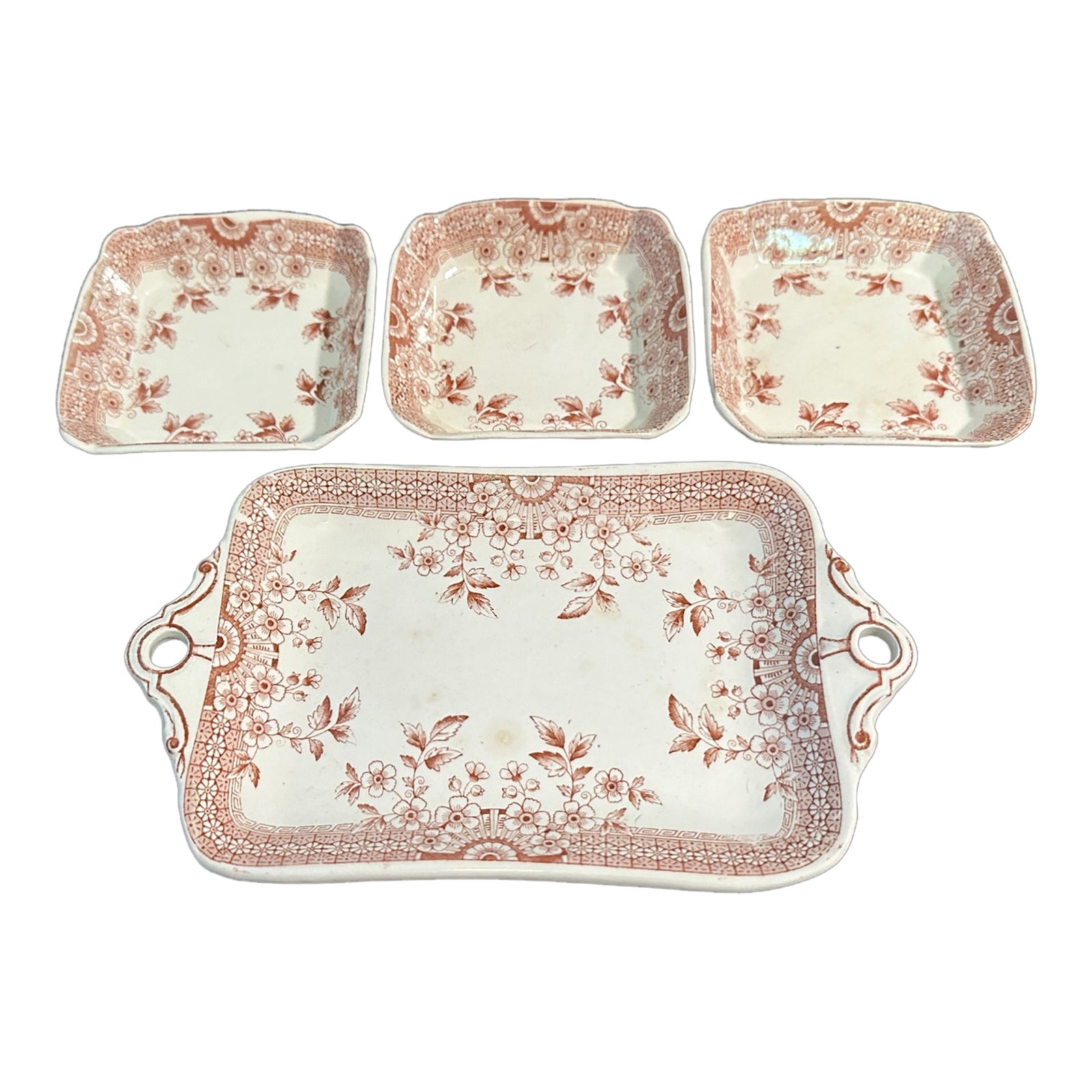 Antique Aesthetic Movement Foley Staffordshire Transferware Relish Tray ...