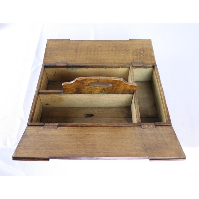 Antique Oak Cutlery Box | Chairish