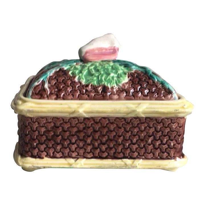 19th Century English Victorian Sardine Shell Box | Chairish