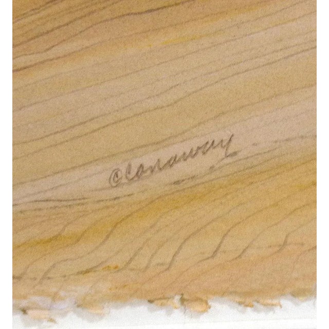 1980s "Sonora Strata" Southwestern Landscape Watercolor Painting by ...