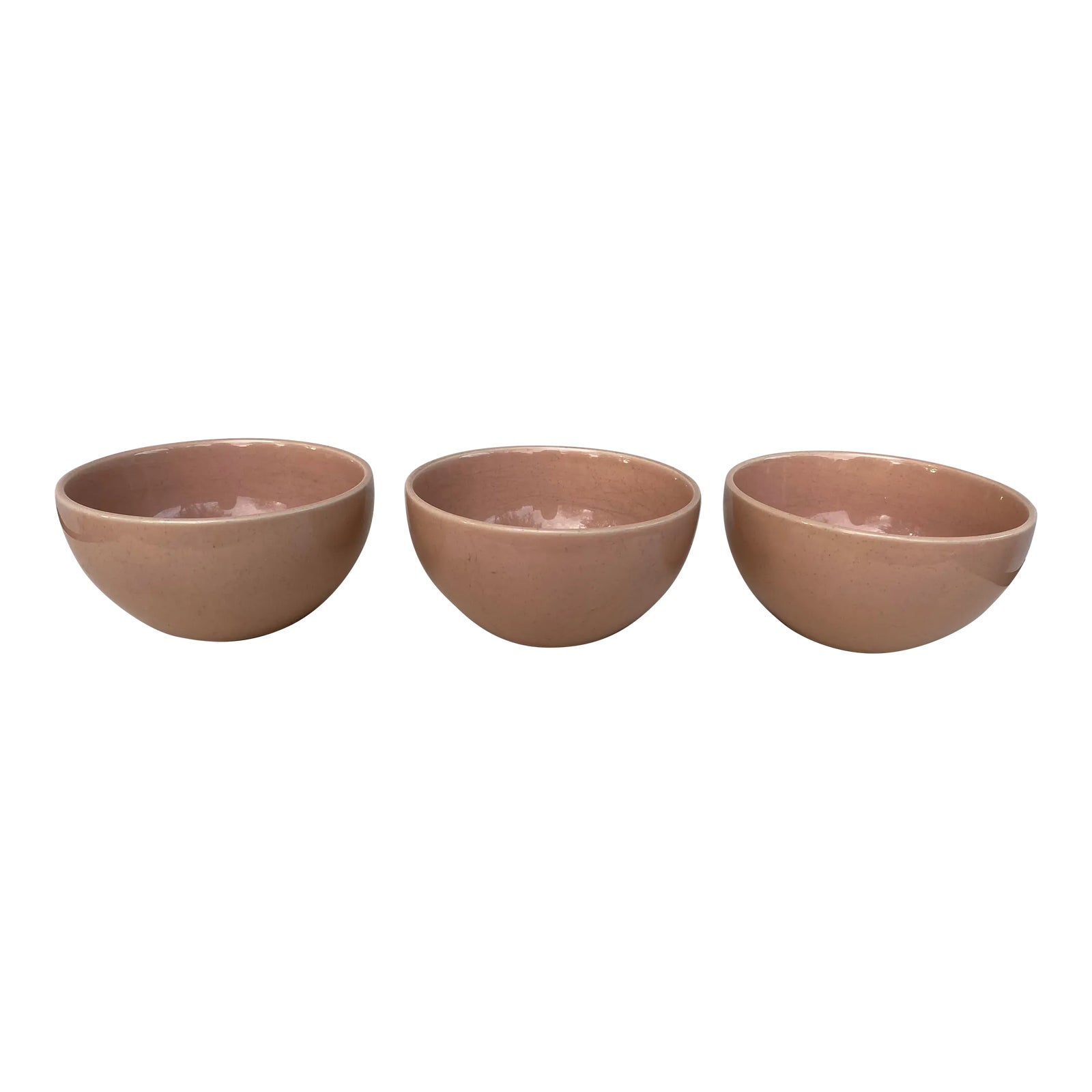 Vintage Russell Wright Pink Bowls- Set of 3 | Chairish