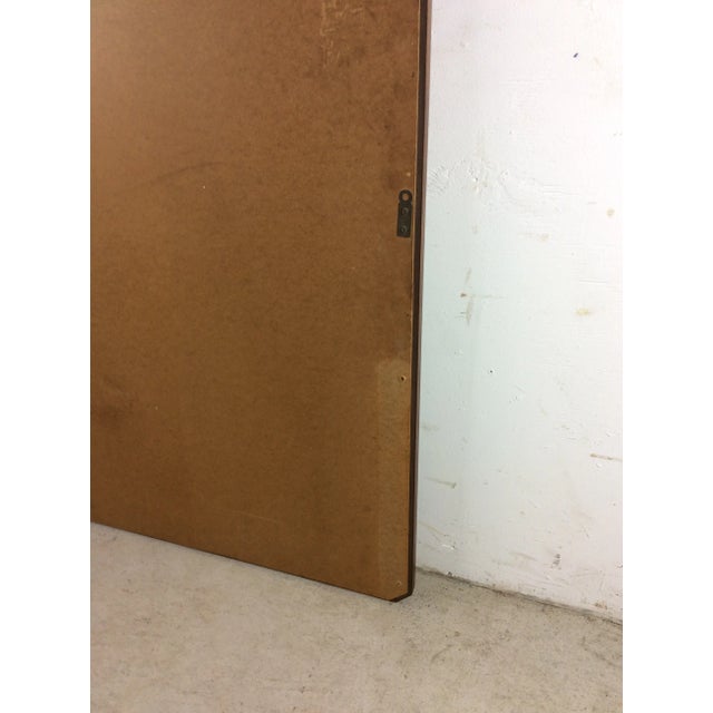 Mid Century Modern Wall Mirror With Angular Walnut Frame | Chairish