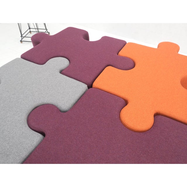 BuzziSpace 4 Pieces Puzzle Bench Solid Wool Upholstery Like New - Set ...