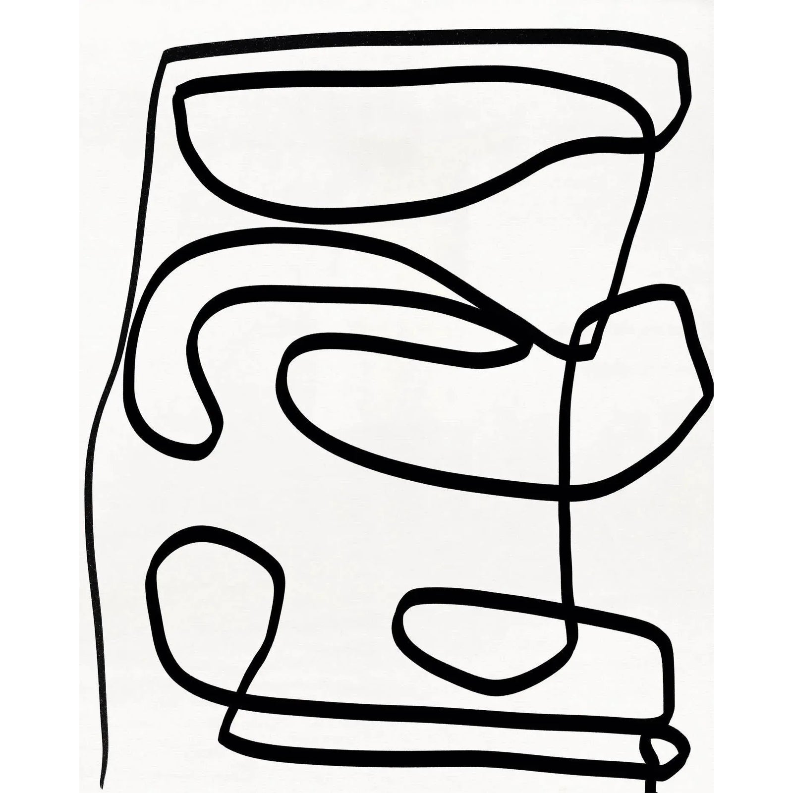 Minimalist Abstract Line Drawing | Chairish