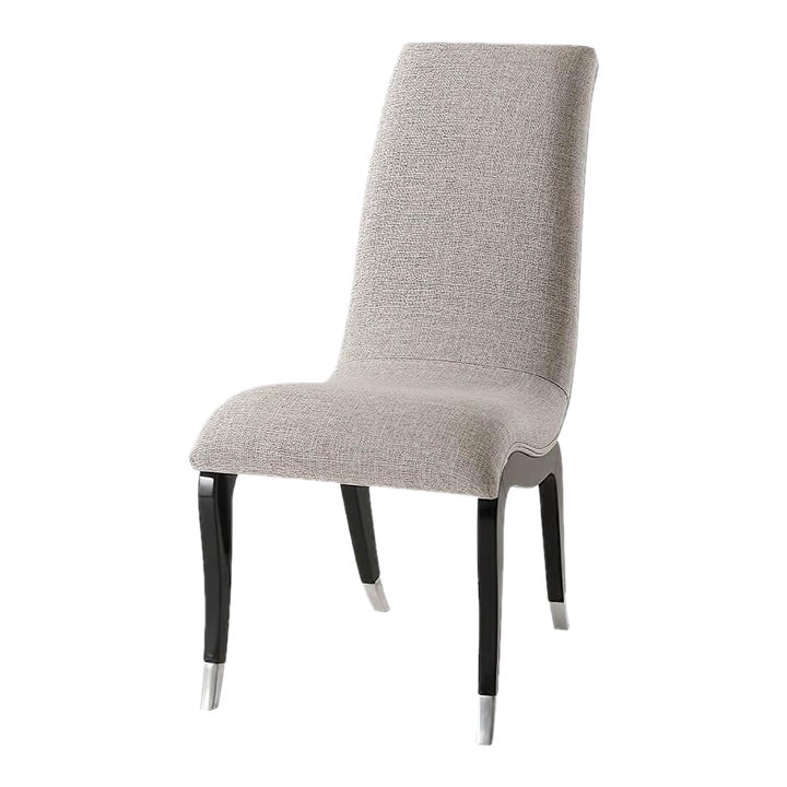Contemporary Art Deco Scrolling Dining Chair | Chairish