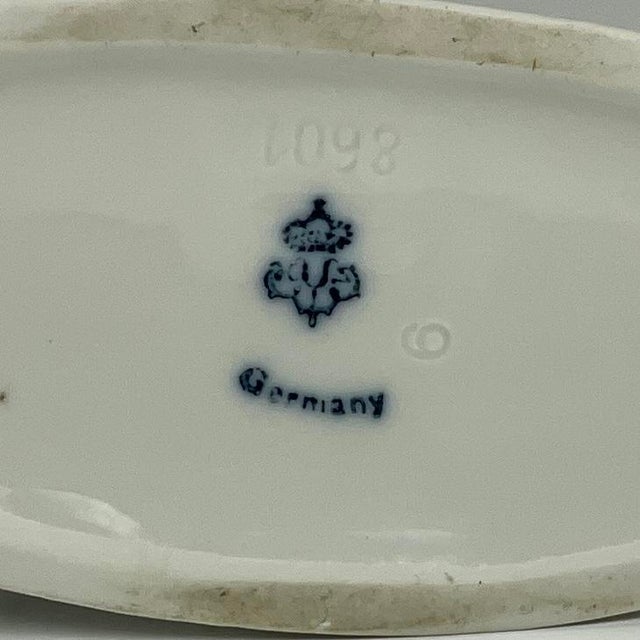 1950s German Deer & Dog Figurine, Crown Mark | Chairish