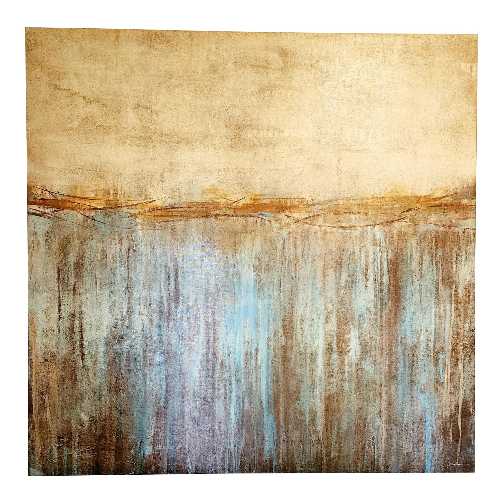 Vintage Ballard Designs Exclusive Artist Abstract Art Shadow Canvas ...