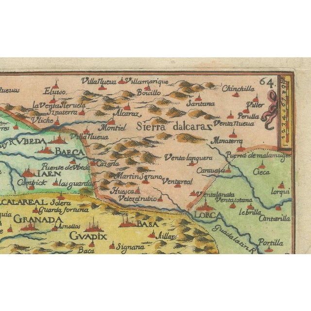 Antique Hand-Coloured Engraved Map of Granada in Spain by Tassin, 1651 ...