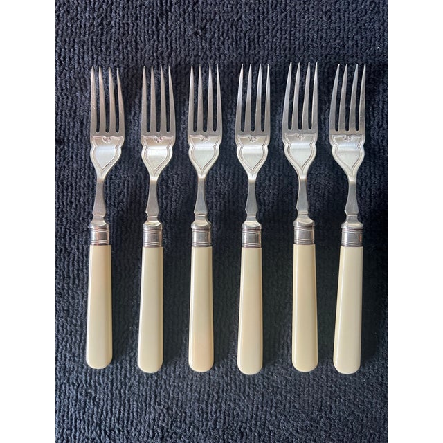 Antique English Sheffield Fish Knife and Fork Set- 12 Pieces | Chairish